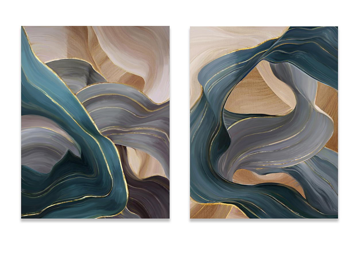 Štampa na platnu :: Apstrakcije - Triptih i Diptih :: Apstrakcija ...